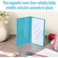 2Pcs Magnetic Needle Case Rectangle Magnetic Needle Holder Keeper Cross ...