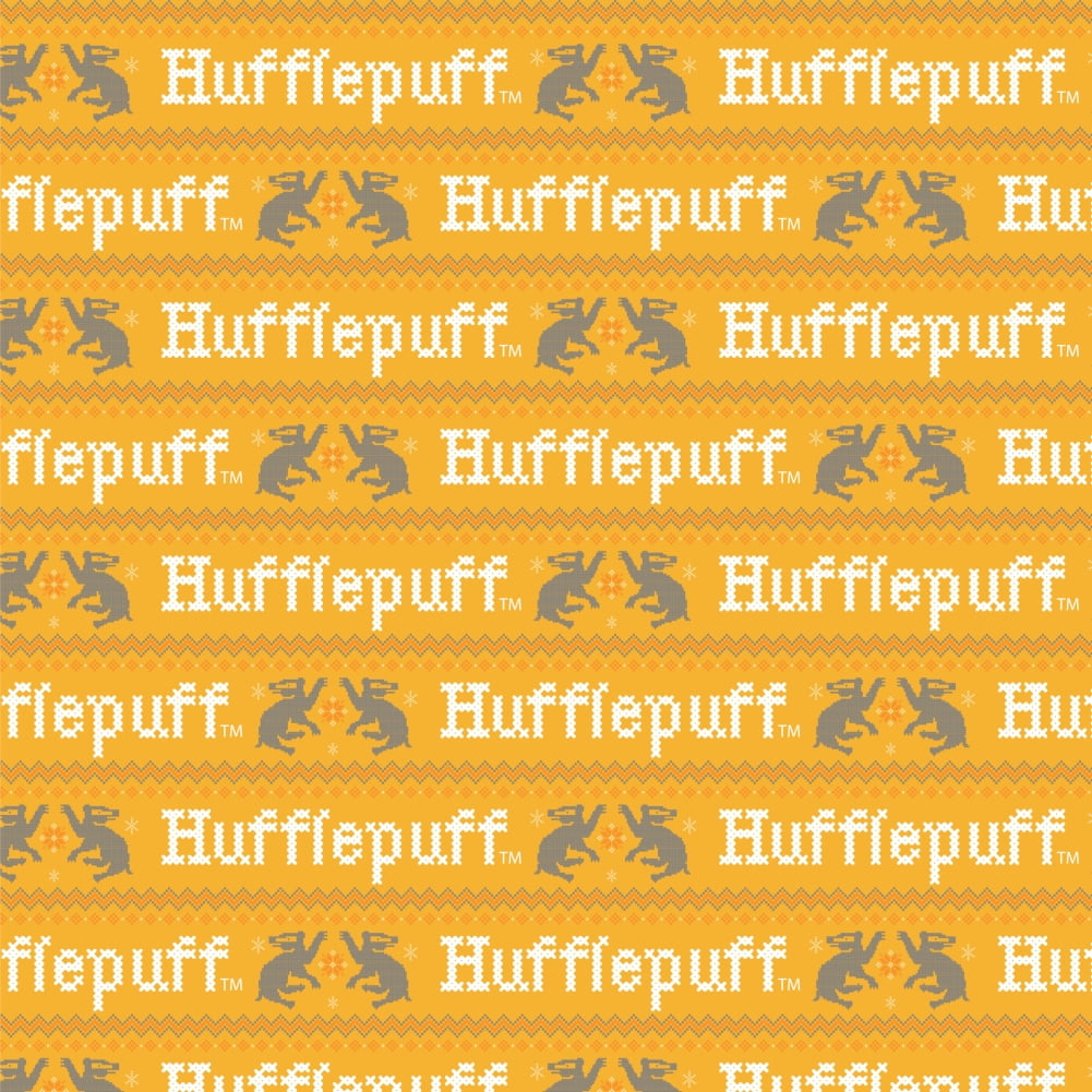 Harry Potter Hufflepuff Sweater with Words Pattern Premium Roll Gift ...