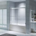 CKB Framed Bathtub Sliding Doors, 56-60 inch W x 56 inch H, 1/4 inch ...