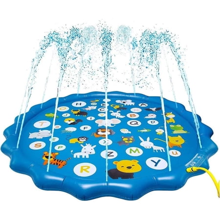 Splash Pad ,67 Inch Sprinkler Splash Pad Toys for Dogs and Kids ...