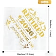 Retired 2026 Cocktail Napkins, 50 Pack 3-Ply Retirement Party ...