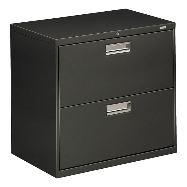 HON 2 Drawers Lateral Lockable Filing Cabinet, Charcoal - Walmart.com