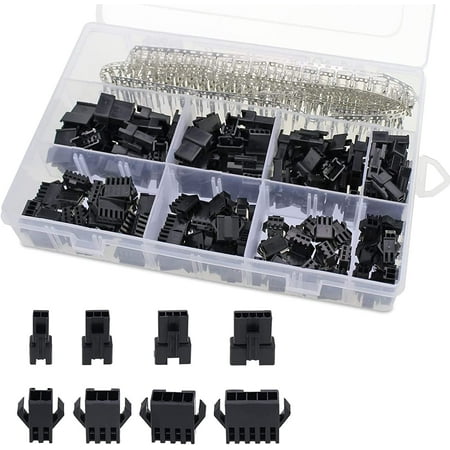 380 Pcs 2.54mm Pitch 2 3 4 5 Pin JST SM Connectors Male/Female Plug ...