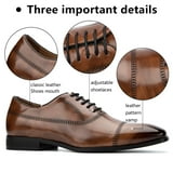 JITAI Oxford Classic Modern Shoes for Men Dress Shoes Brown Size 12 ...