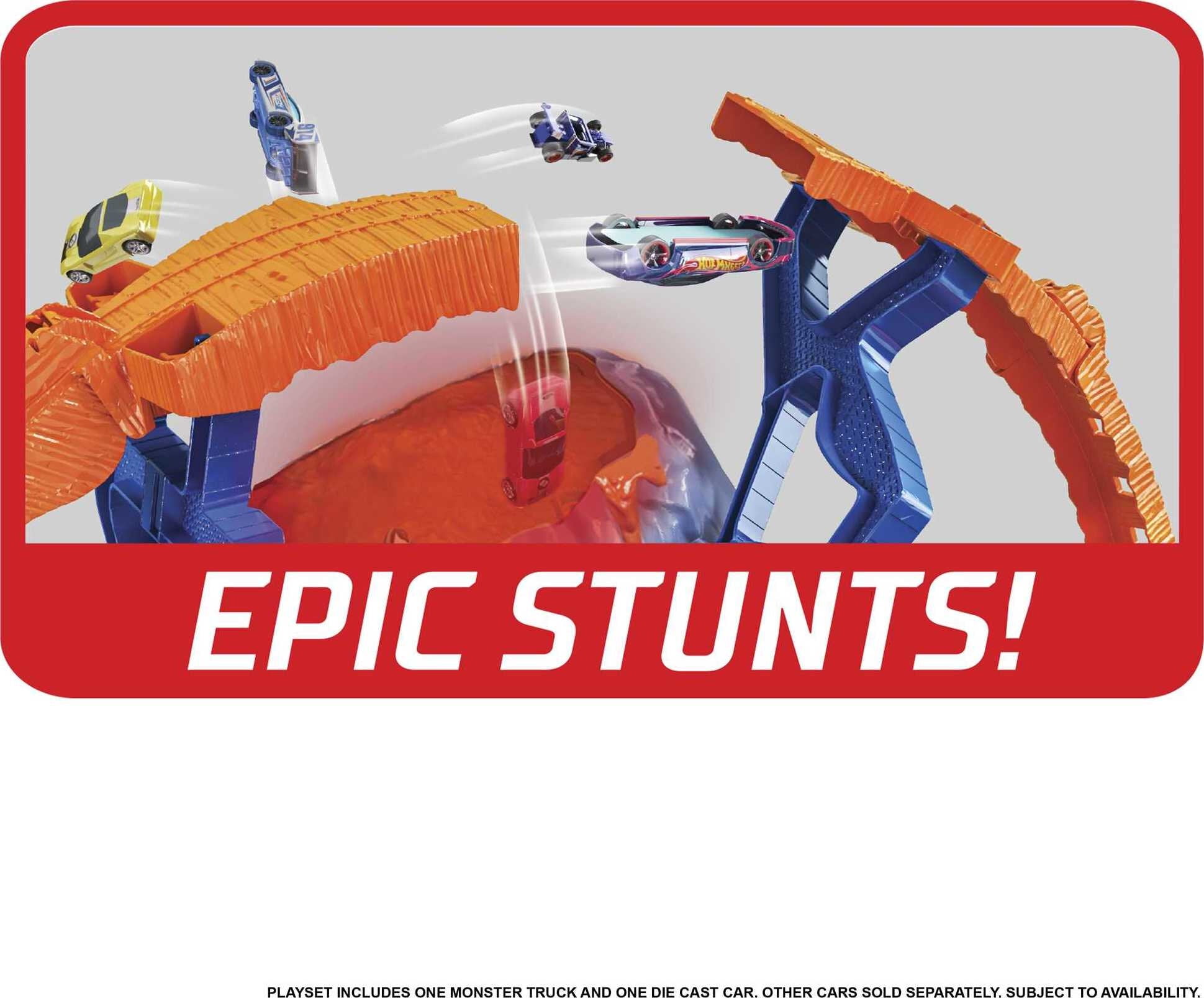 Buy Hot Wheels Monster Trucks, 1:64 Scale Race Ace Toy Truck and ...