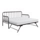 Lexicon Constance Twin Size Metal Daybed with Trundle in Dark Bronze ...