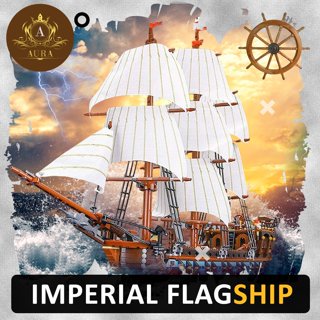 Mould King 13111 The Black Pearl Sailing Ship Model Building Block ...