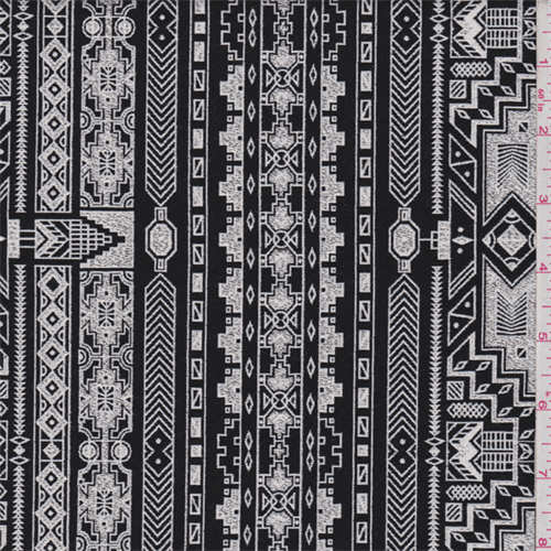 Black And White Aztec Fabric