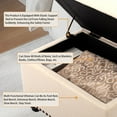 CangLong 24 Inch Tufted Bedroom Storage Ottoman Bench, Linen Lift Top ...