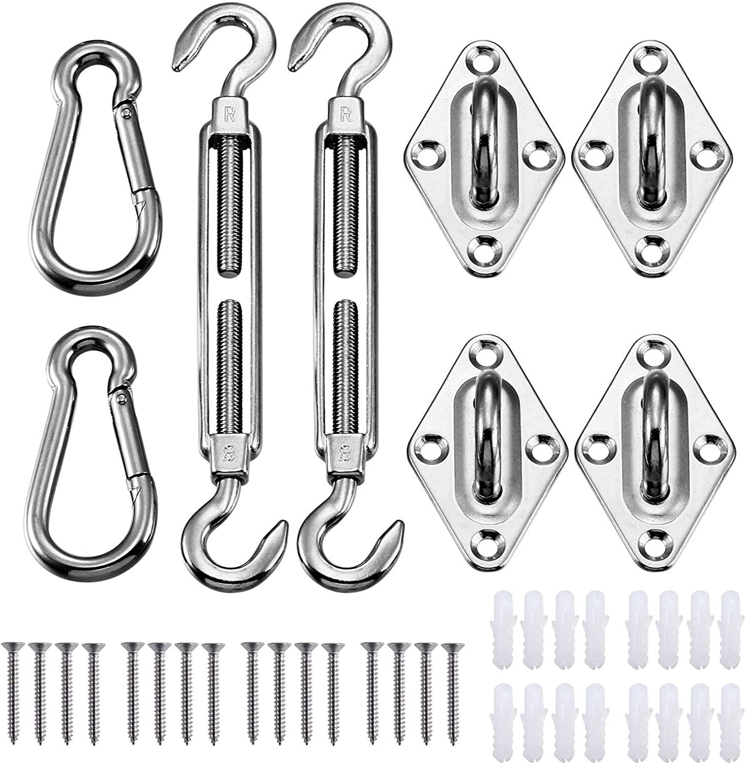 Shade Sail Hardware Kit 304 Stainless Steel for Rectangle and Square ...