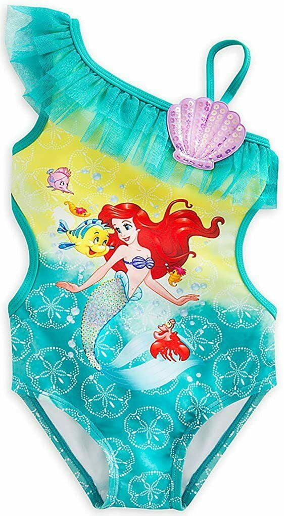 Disney Princess The Little Mermaid Ariel 1 PC Swimsuit Girl Size 4 ...