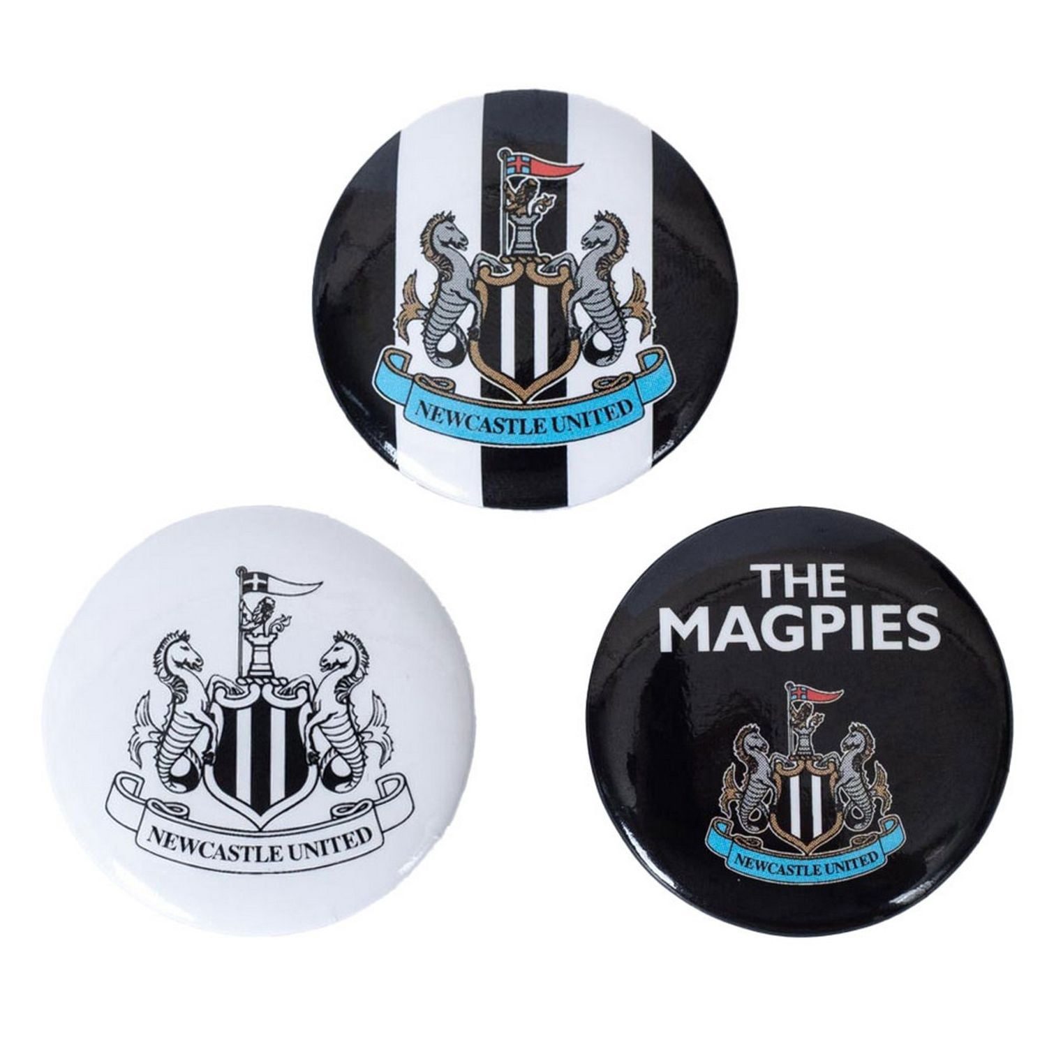 Click here for Newcastle United Fc Badge Set (Pack Of 3) prices