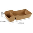 50 Pcs Food Tray Boats with Dip Pocket, Disposable Kraft Paper French ...