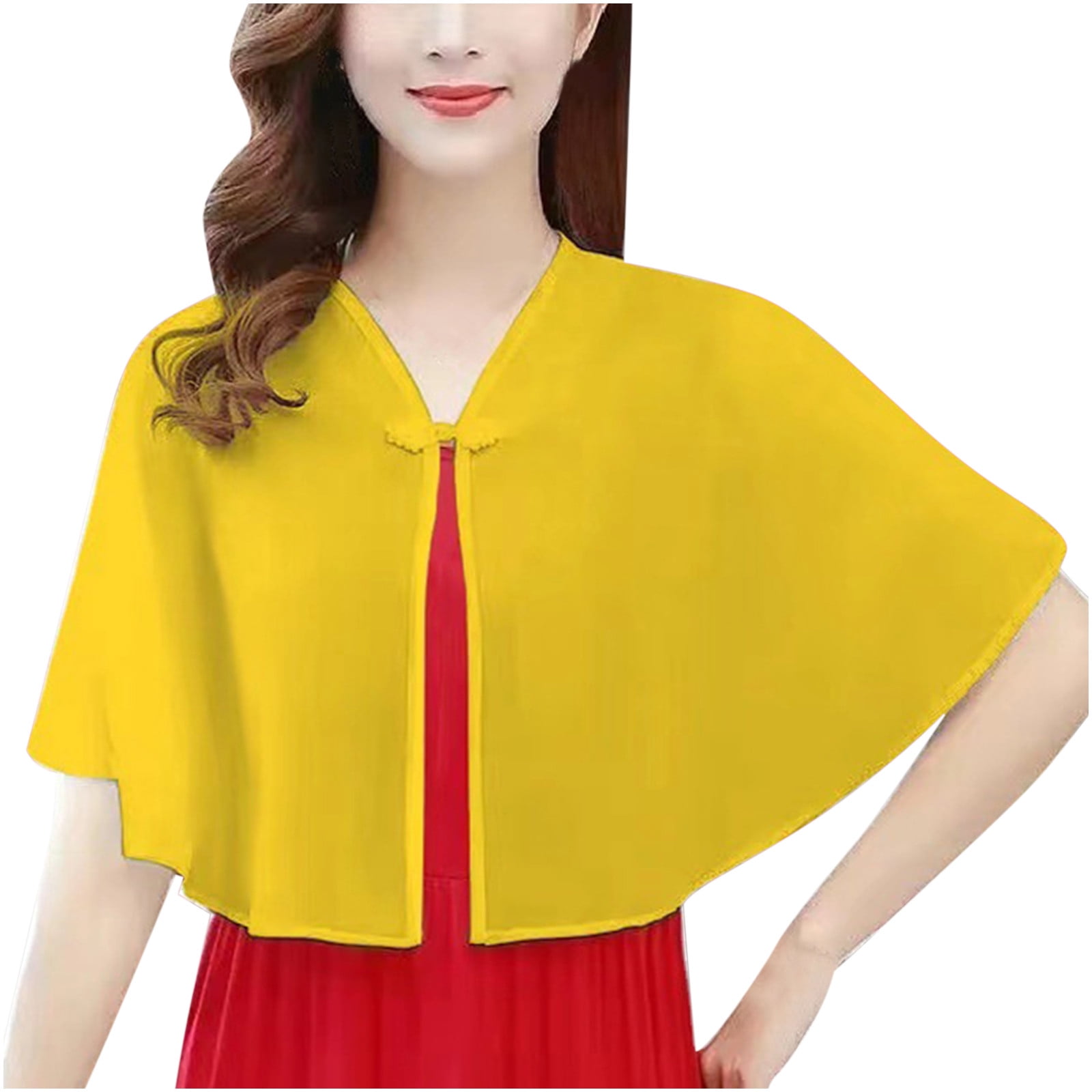 HTNBO Mesh Cardigan for Women Cropped Chiffon Overcoat Short Sleeve ...