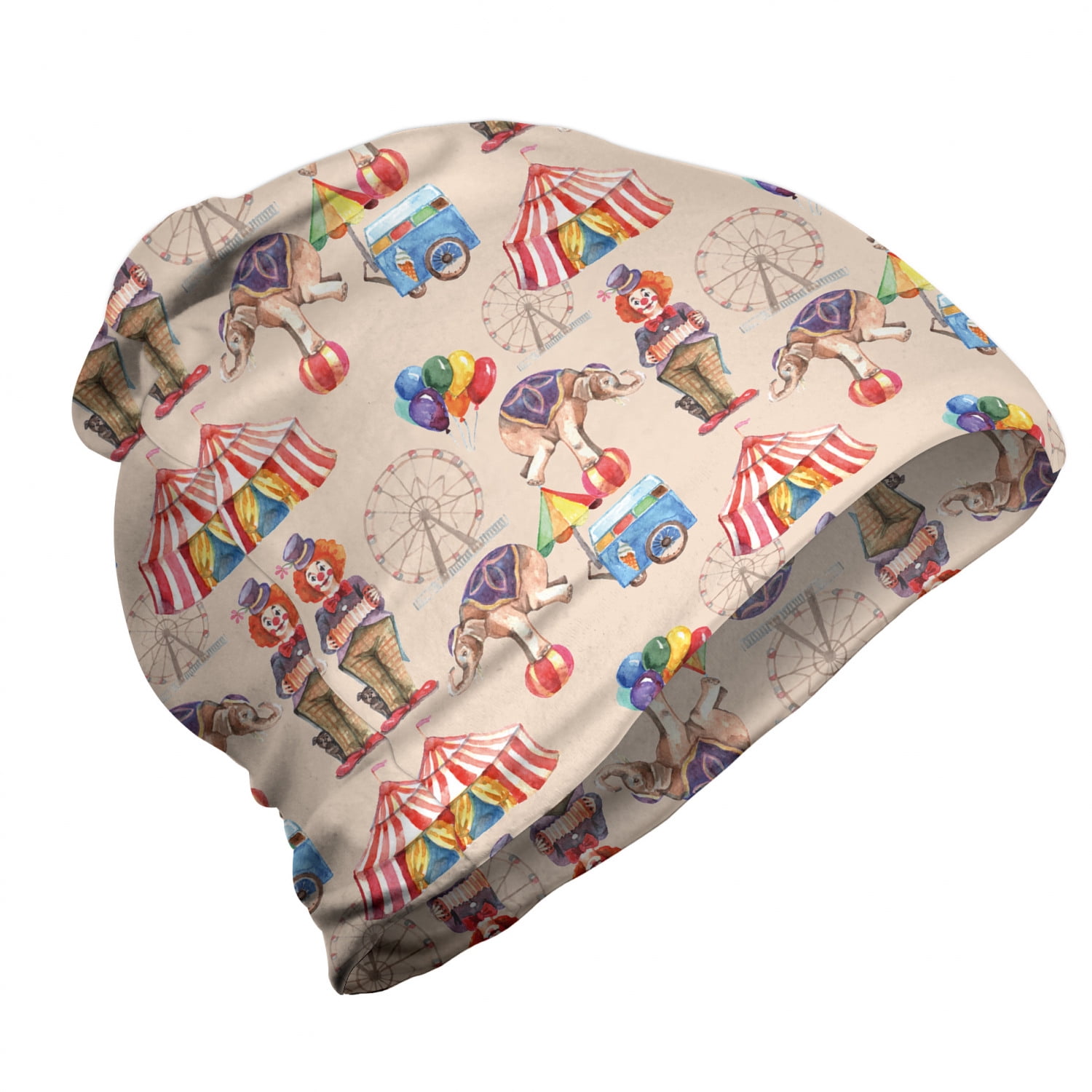 Ferris Wheel Unisex Beanie, Watercolor Circus Art, Hiking Outdoors ...