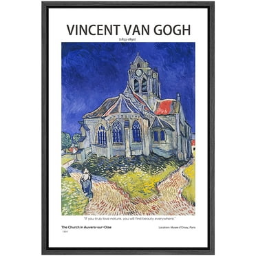 PixonSign Framed Canvas Print Wall Art Vincent Van Gogh Watercolor ...