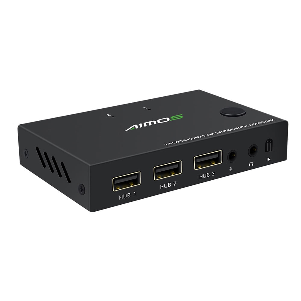 AIMOS 4K * 2K @ 30Hz Switch 2 en 1 Out Selector de conmutador USB ...