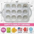 2-Pack Silicone Muffin Pan for Baking with Metal Reinforced Frame -12 ...
