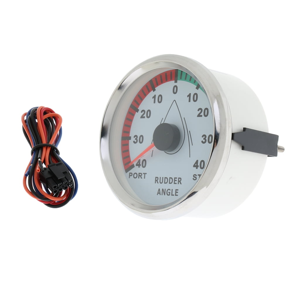 Yacht Marine Rudder Angle Indicator 0-190ohm 85mm 12V/24V - - Walmart.com