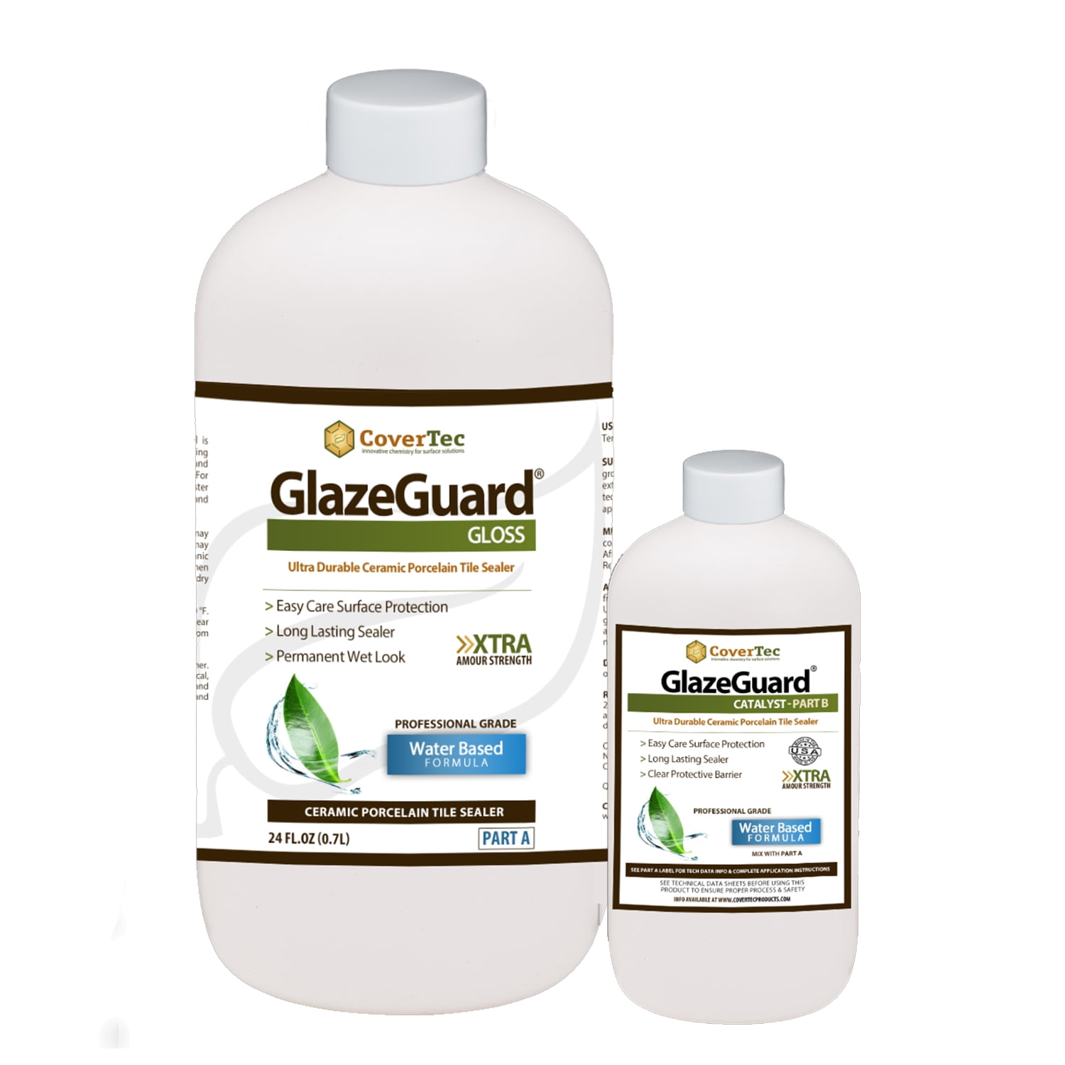 CoverTec GlazeGuard Gloss Ceramic & Porcelain Tile Sealer, Wet Look, 32 ...