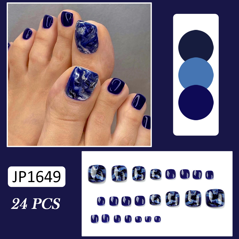 Royal Blue Toe Nail Designs