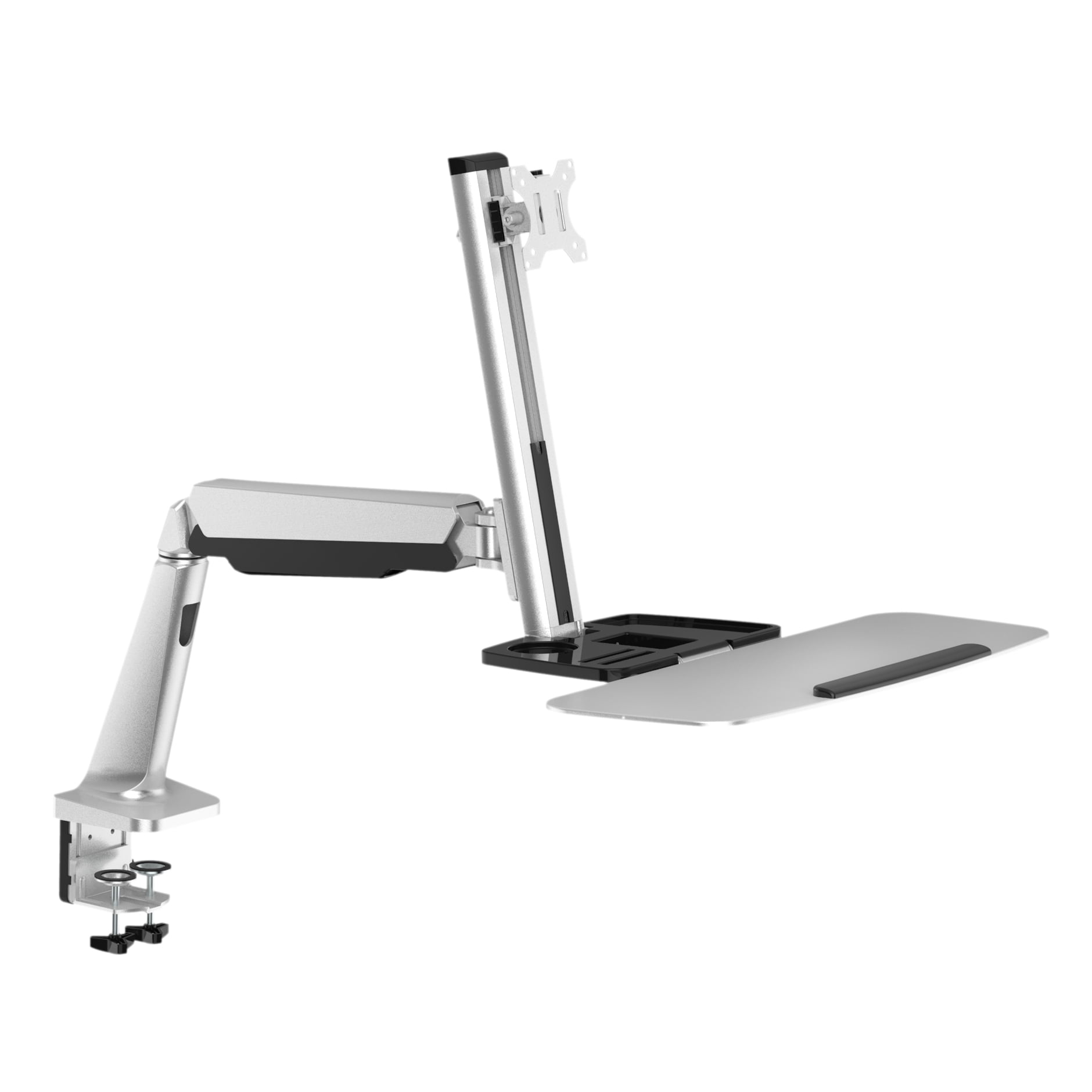 TygerClaw Single Monitor Gas Spring Desk-Mounted Sit-Stand Workstation ...