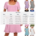 CHUMUD Nightgowns for Women Square Neck Lace Trim Nightgown, Short ...