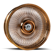 DGJ WHEELS 13x7 Rev 100 Spokes Candy Red & Gold Lowrider Wire Wheel ...