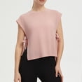 Bibifish Womens Cropped T-Shirts Summer Sleeveless Crew Neck Breathable ...