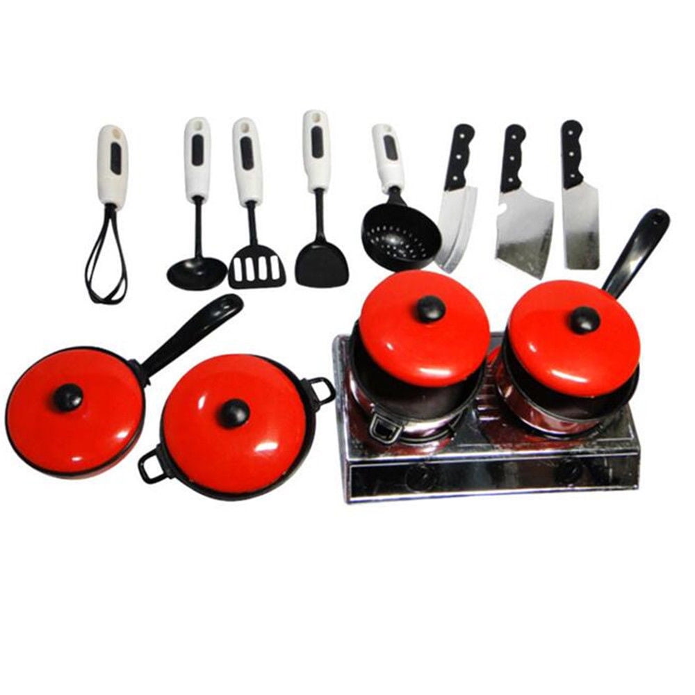 13 Pcs/Set Kids Pretend Play Mini Kitchen Toys Cooking Toys Cookware ...