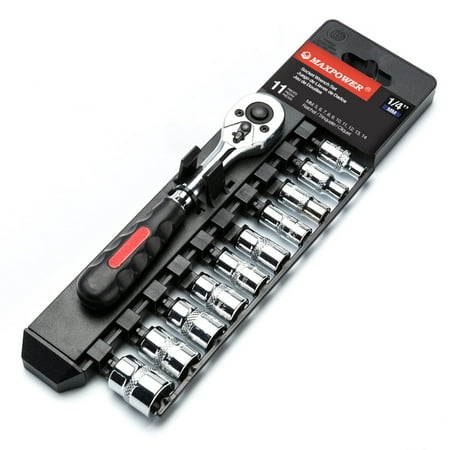 MAXPOWER 11-Piece Metric 1/4-inch Socket Wrench Set - Walmart.ca