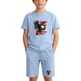 Boys 2 Piece Tracksuit Cool American Bald Eagle Flag Graphic T Shirt ...