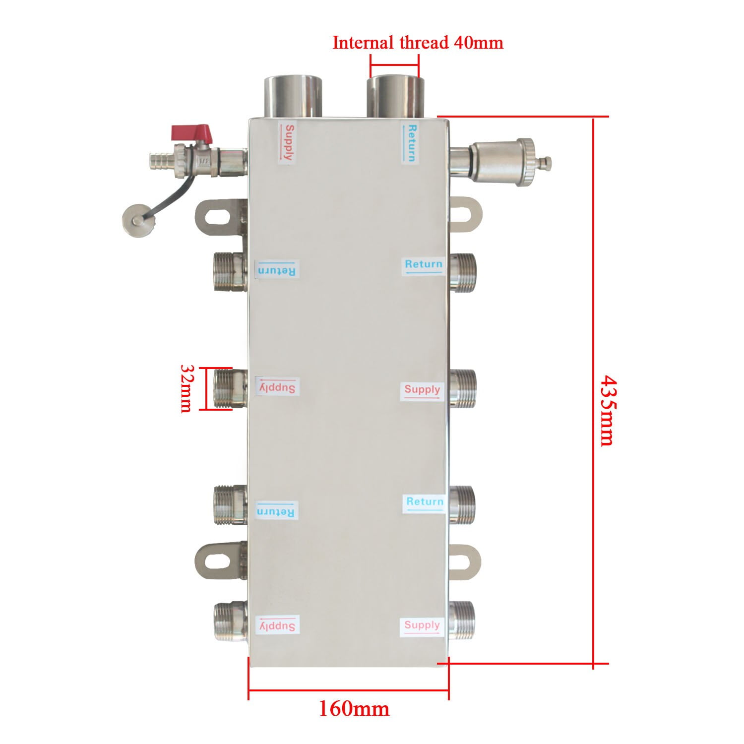 Underfloor water heating manifold distributor water boiler tank buffer ...