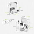 Zinc Alloy Glass Door Lock Cabinet Lock Square Door Lock For 5-8mm ...
