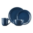 (3 pack) Mainstays Chiara 16-Piece Stoneware Navy Dinnerware Set ...