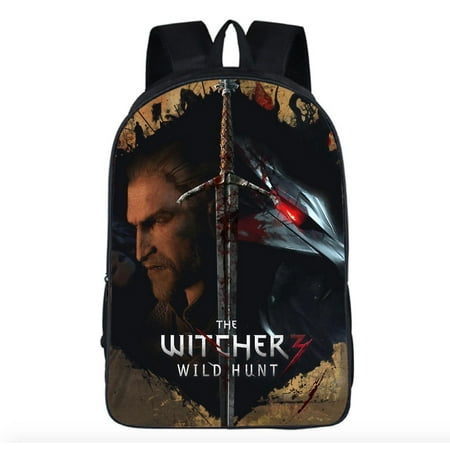 Witcher Wild Hunt School Backpack Geralt Of Rivia Casual Style ...
