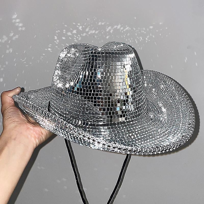 Sombrero de vaquero con espejo para discoteca, impresionantes sombreros ...