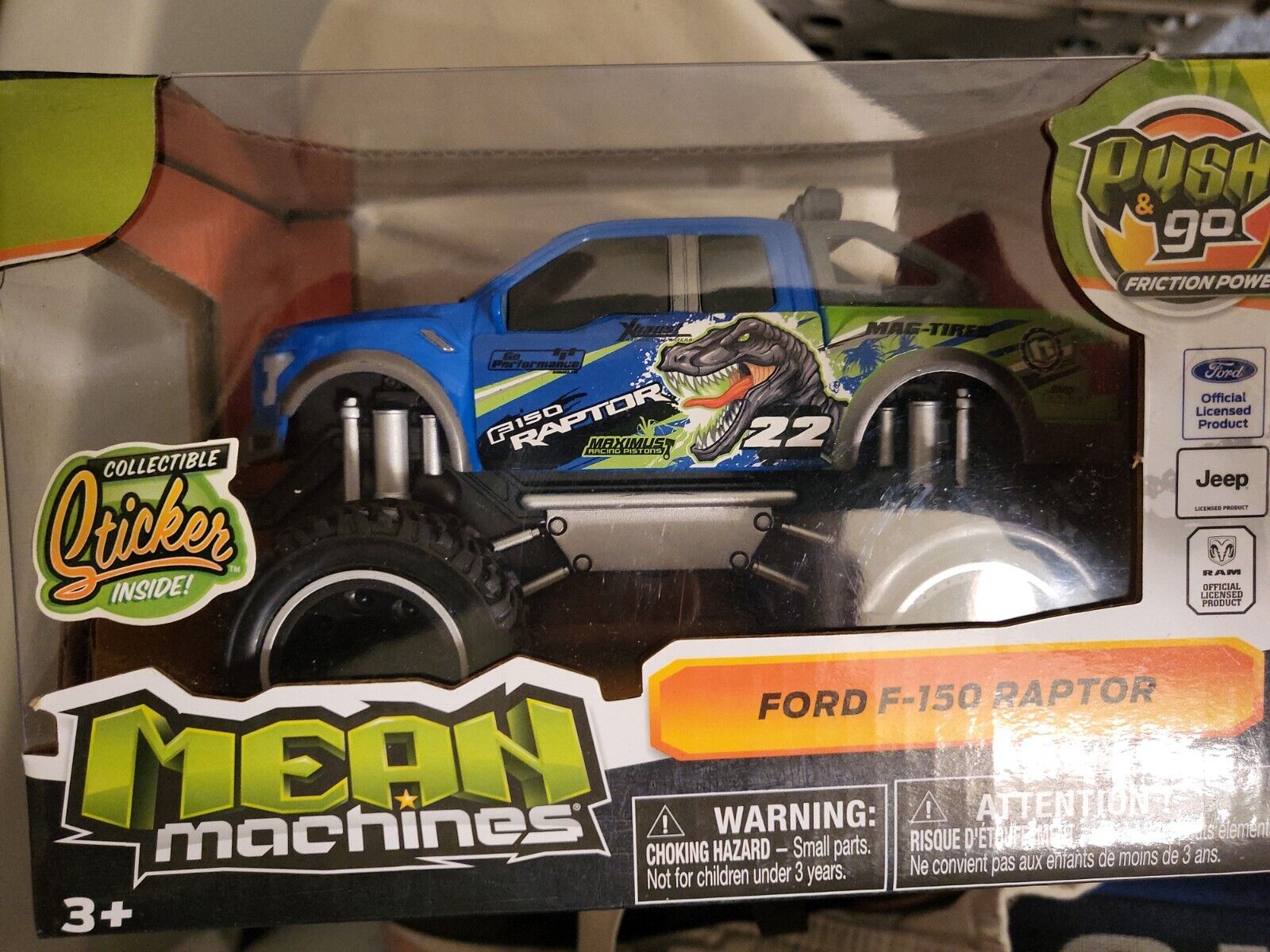 Ford F-150 Raptor Push & Go Toy Truck 1/32 Scale by Mean Machines ...
