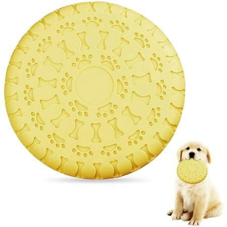 Flying Disc Dog Fetch Toy, Dog Flying Disc Rubber Catcher Toy, Large ...