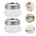 WSTEER 2Pcs Small Glass Jars Mini Mason Jar Wide Mouth Small Jam Honey ...