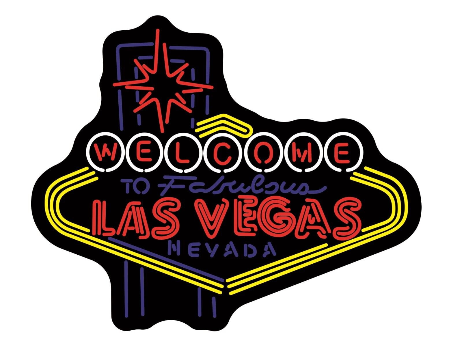 Queen Sense 10" Vivid Welcome To Fabulous Las Vegas Nevada LED Sign ...