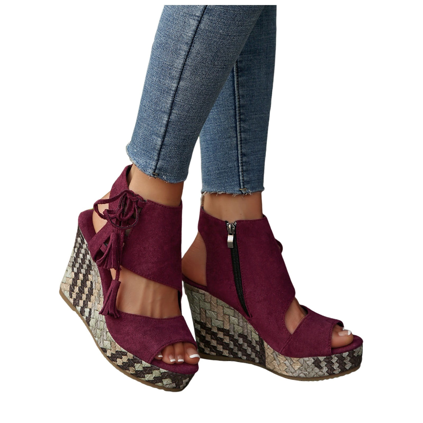 Click here for Oyedens Tassel Extra High Heels Sandals For Women... prices