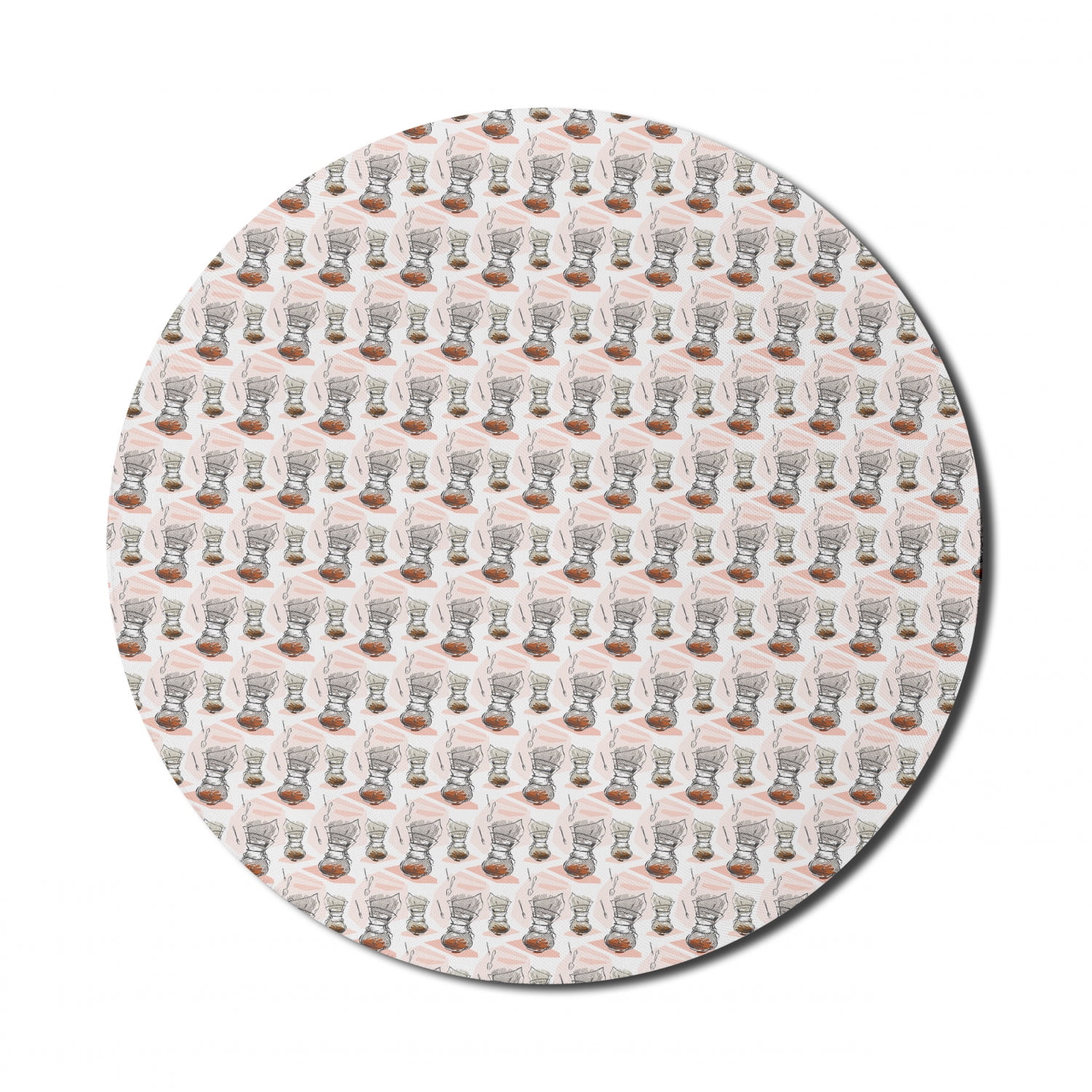 Abstract Mouse Pad for Computers, Coffee Maker Glasses and Tea Spoons ...