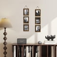 5x7 Collage Picture Frames Set of 2, Rustic Wooden Real Glass Vertical ...