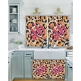 Abstract Leopard Texture Claw Short Blackout Curtains 36 Inch Long,Wild ...