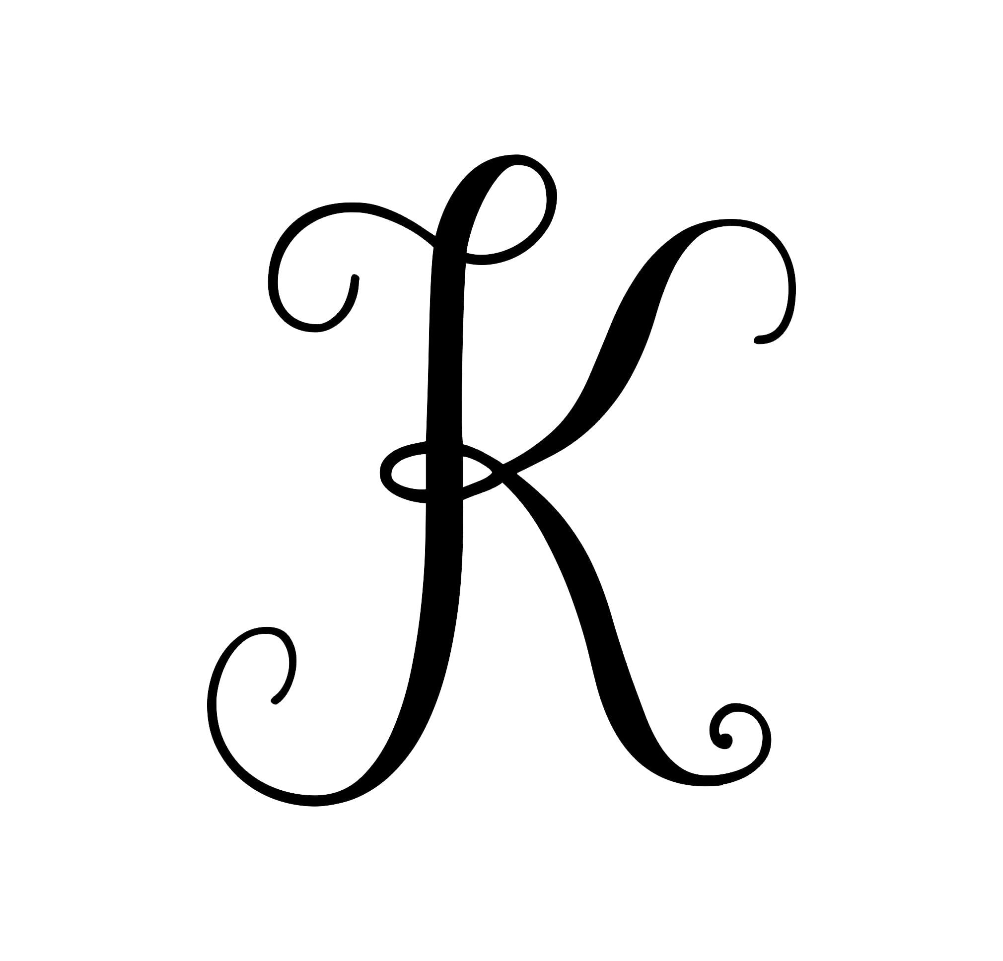 Precision Metal Art Initial Monogram Letter "K" Steel Laser Cut Wall ...