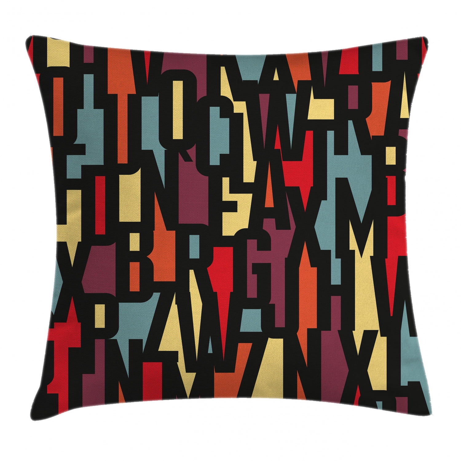 Abstract Decor Throw Pillow Cushion Cover, Trippy Style Modern Mixed ...
