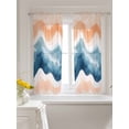Blue Coastal Curtains 45 Inch Length, Sheer Curtains for Bedroom Living ...