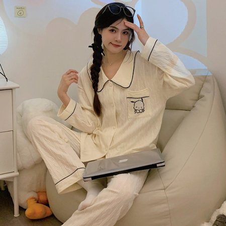 Sanrio Pochacco 2023 Spring and Autumn The New Jacquard Cotton Pajamas ...