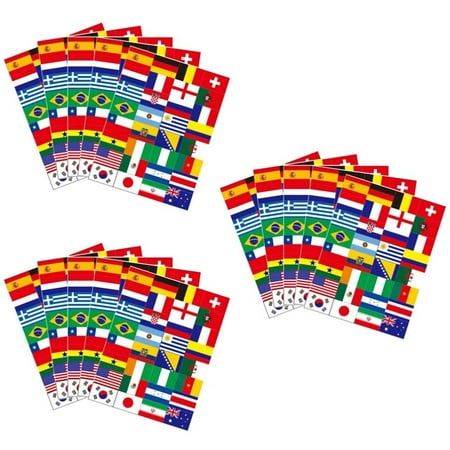 15 Sheets of 480pcs World Cup Football Top32 Countries Flag Paper ...